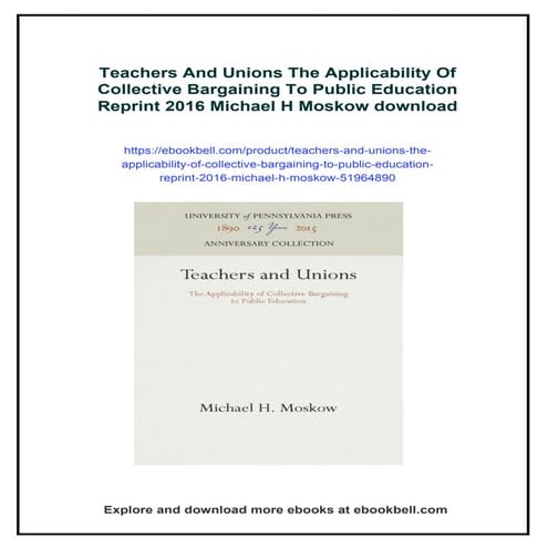 Teachers And Unions The Applicability Of Collective Bargaining To ...