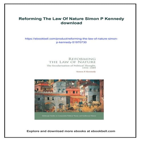 Reforming The Law Of Nature Simon P Kennedy | PDF