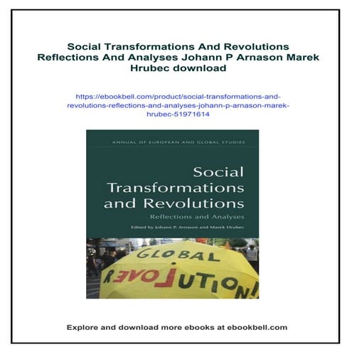 Social Transformations And Revolutions Reflections And Analyses Johann ...