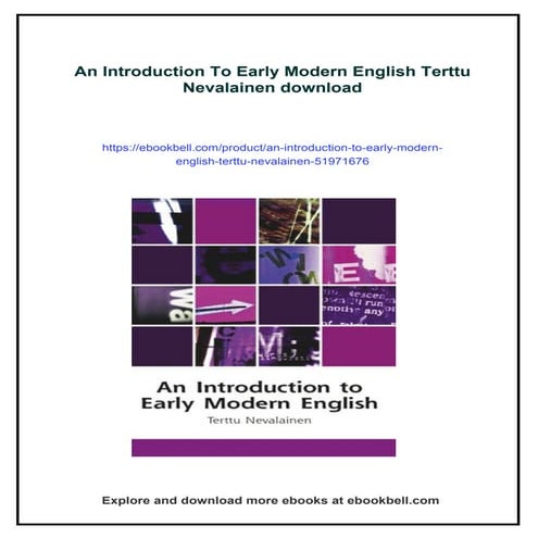 An Introduction To Early Modern English Terttu Nevalainen | PDF