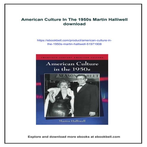 American Culture In The 1950s Martin Halliwell | PDF