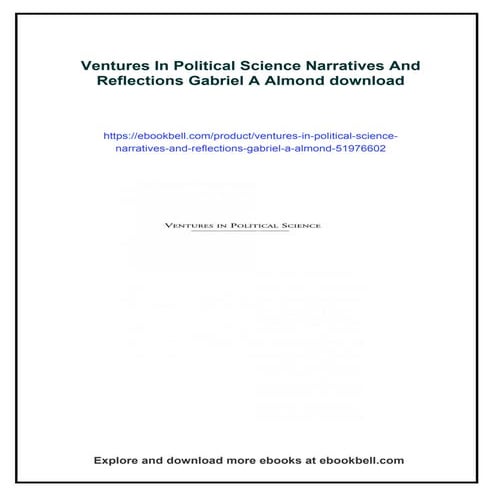 Ventures In Political Science Narratives And Reflections Gabriel A Almond | PDF