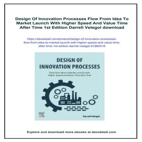 Design Of Innovation Processes Flow From Idea To Market Launch With ...