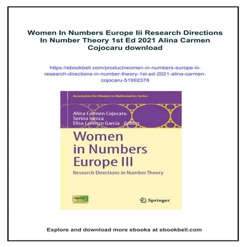 Women In Numbers Europe Iii Research Directions In Number Theory 1st Ed ...