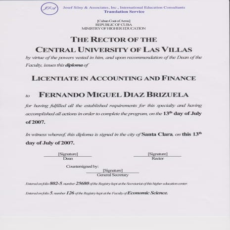 Diploma Translation (2) | PDF