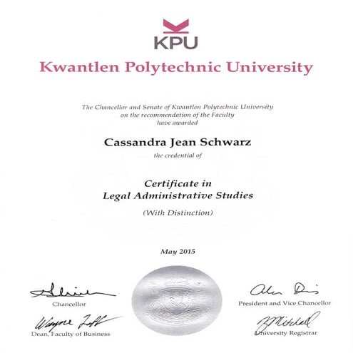 LAA Certificate | PDF