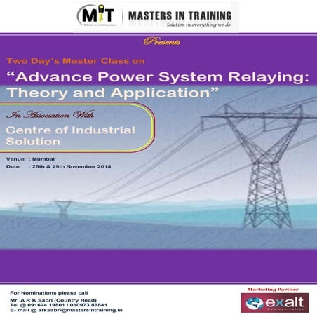 Advance Power System Relaying Theory and Application | PDF