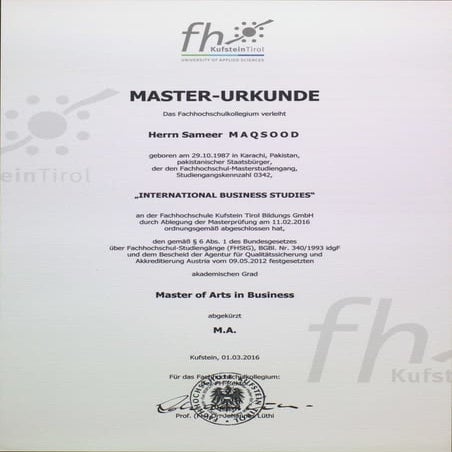 Master Urkunde | PDF