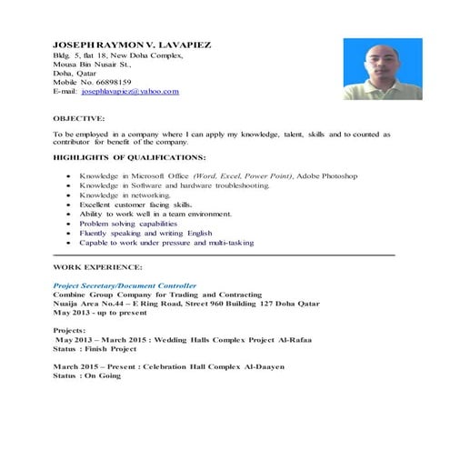 Deff English Resume 2.0 | DOC
