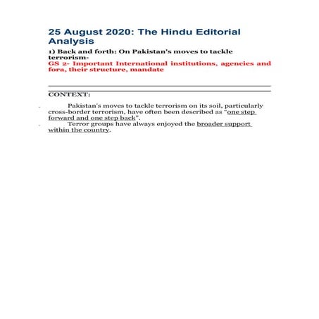 25 august 2020 the-hindu-editorial-analysis-chahal-academy | PDF
