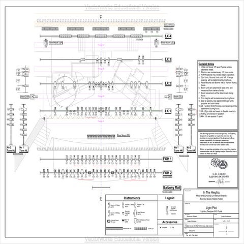 Rialto Theatre Light Plot 8.22.16