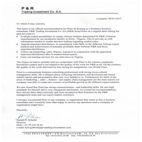 Recom letter 170109 HS | PDF