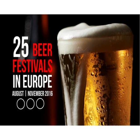 Beer Festivals in Europe | August - November 2016 | PDF