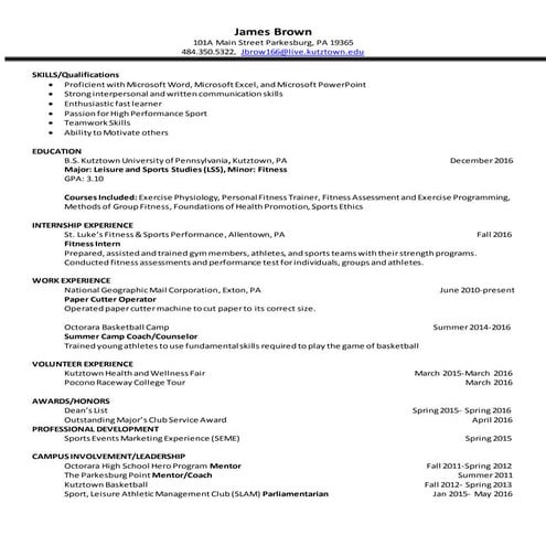 James Brown Resume | DOCX