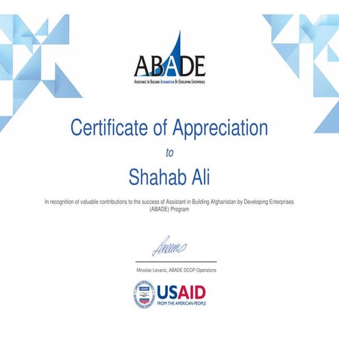 Certificate of App | PPT