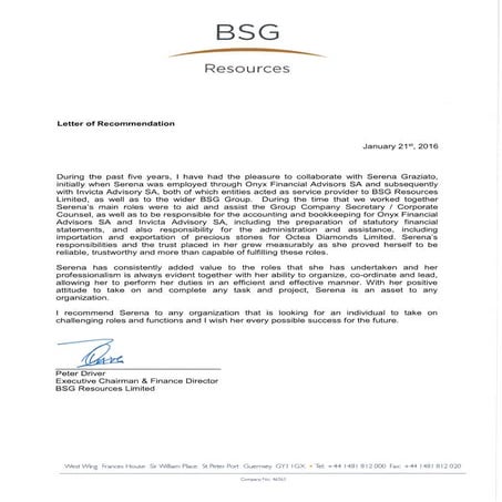 160121-Letter of Recommendation Peter Driver | PDF