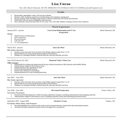 Lisa Unrau resume Feb 16-15 edit | PDF