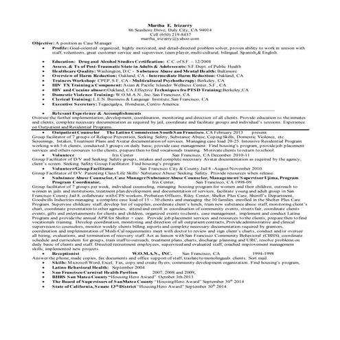 Resume Sept. 2015 | DOCX | Substance Abuse | Diseases and Conditions