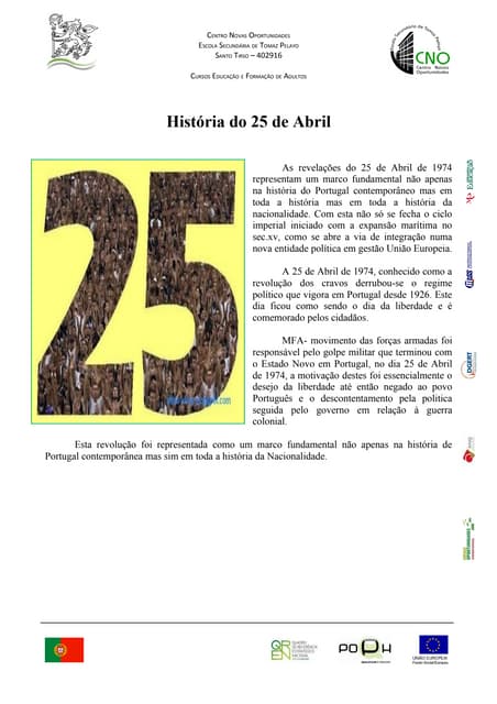 A Revolução de 25 de Abril de 1974 | PPT