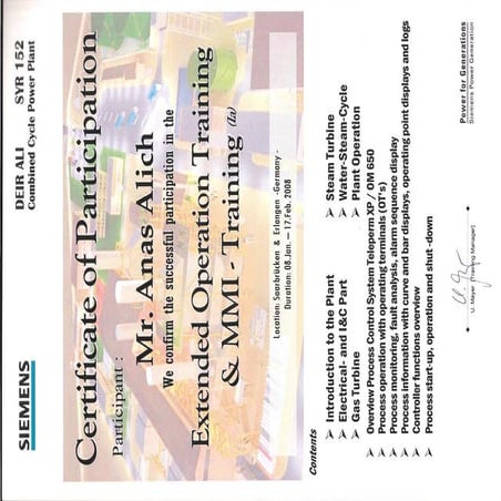 siemens certificate | PDF