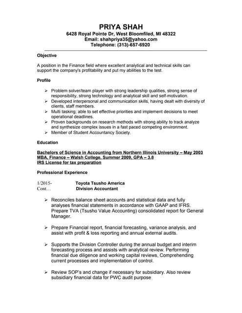 Resume | DOC | Stocks and Bonds | Personal Investing