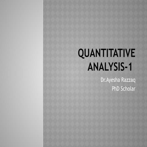 Comprehensive Introduction to Quantitative Reasoning and Analysis for ...