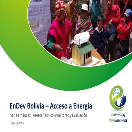 ENERGÍA, DESARROLLO y VIDA Proyecto EnDev Perú-GTZ | PPT