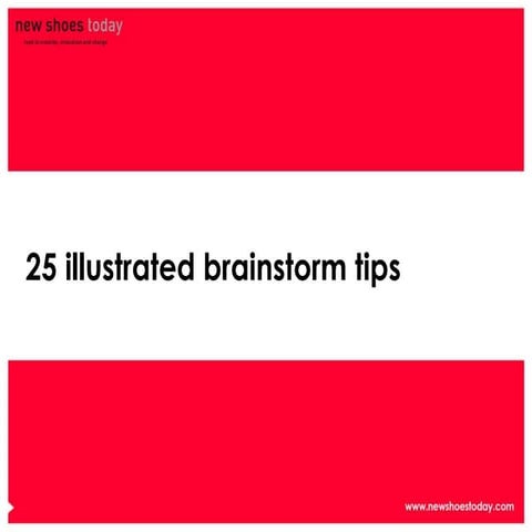 25 illustrated brainstorm tips | PPT