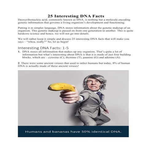 25 interesting dna facts | PDF