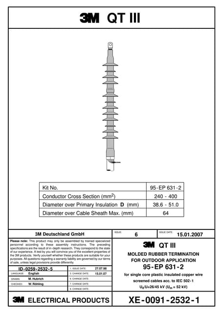 3M STFF Cable Joints - Flame Retardant, Hydrocarbon & Chemical ...