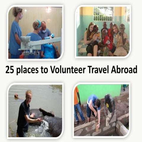 25 places to volunteer travel abroad | Volunteering Solutions | PPTX