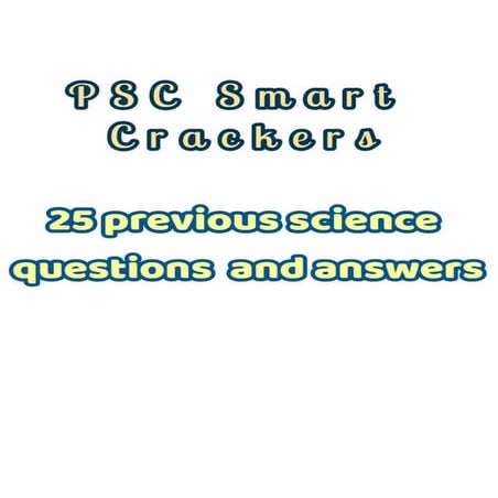 PREVIOUS SCIENCE QUESTIONS FOR ALL COMPETITIVE EXAMS | PDF