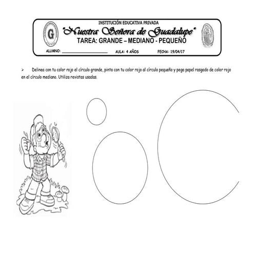 25 tarea círculo grande mediano - pequeño | PDF