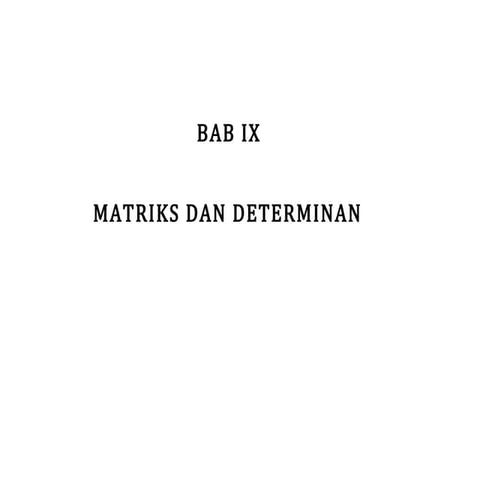 MATRIKS DAN DETERMINAN | PPT