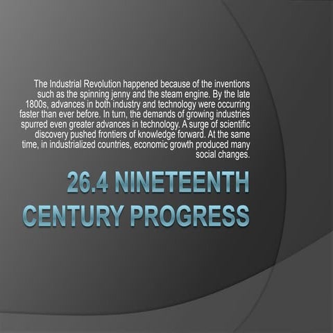 26.4 nineteenth century progress (1) | PPT