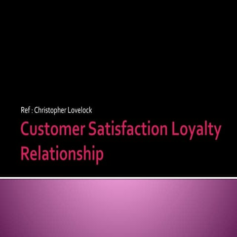 26.customer satisfaction loyalty relationship | PPTX