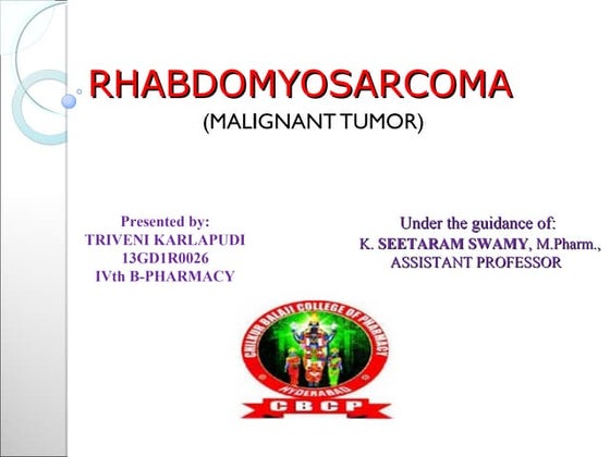 Rhabdomyosarcoma (RMS): Information on symptoms, diagnosis and ...
