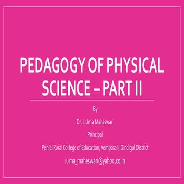 26. Pedagogy of Physical Science (Part II ) - Parts of Computer | PPSX