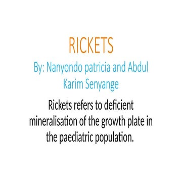 Imaging in rickets | PPTX