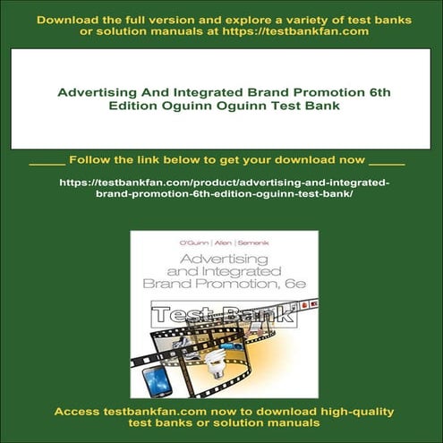 Advertising And Integrated Brand Promotion 6th Edition Oguinn Oguinn ...