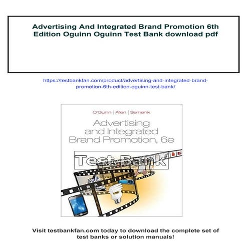 Advertising And Integrated Brand Promotion 6th Edition Oguinn Oguinn ...