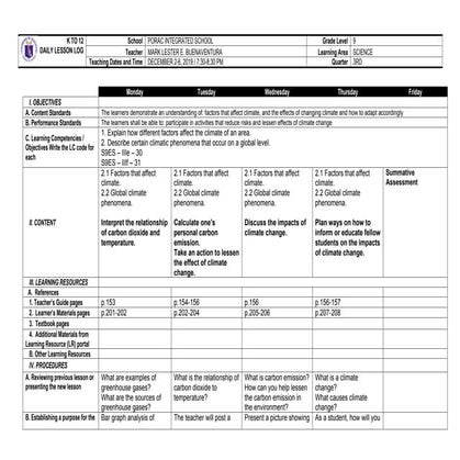 5TH WEEK.docx dll science grade 9 quarter 3 | DOCX