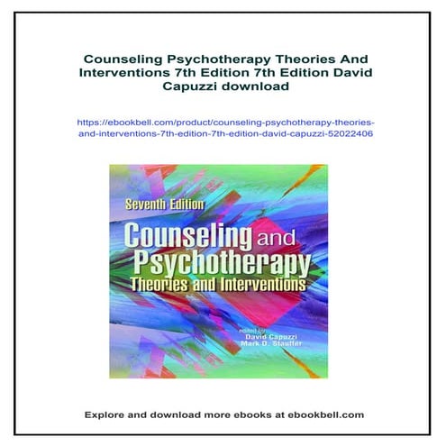 Counseling Psychotherapy Theories And Interventions 7th Edition 7th ...