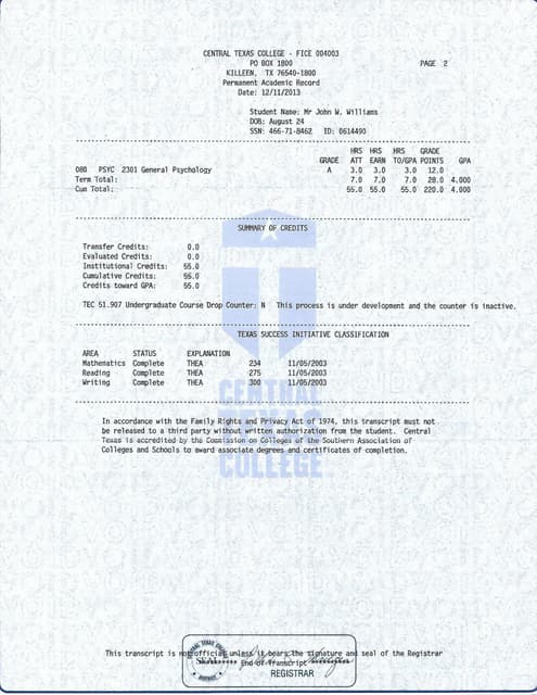 CTC Transcripts 1 | PDF