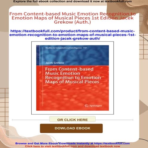 From Content-based Music Emotion Recognition to Emotion Maps of Musical Pieces 1st Edition Jacek ...