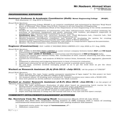 Nadeem cv '16 | PDF