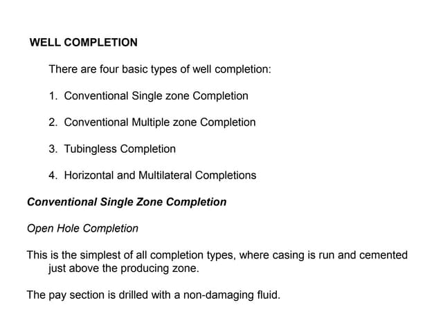 Well completion | PPTX