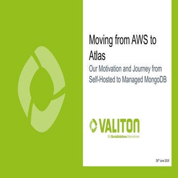 Moving from AWS to Atlas - Our Motivation and Journey from Self-Hosted ...