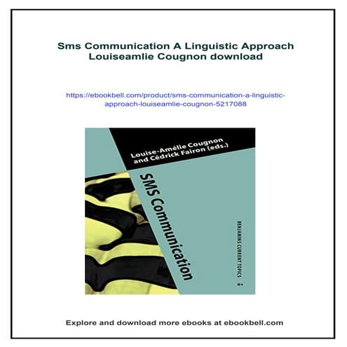 Sms Communication A Linguistic Approach Louiseamlie Cougnon | PDF