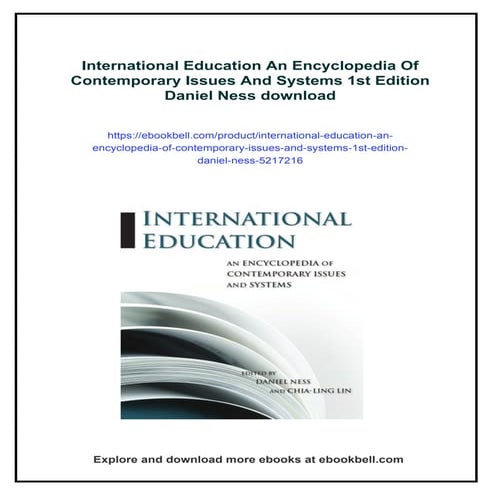 International Education An Encyclopedia Of Contemporary Issues And ...